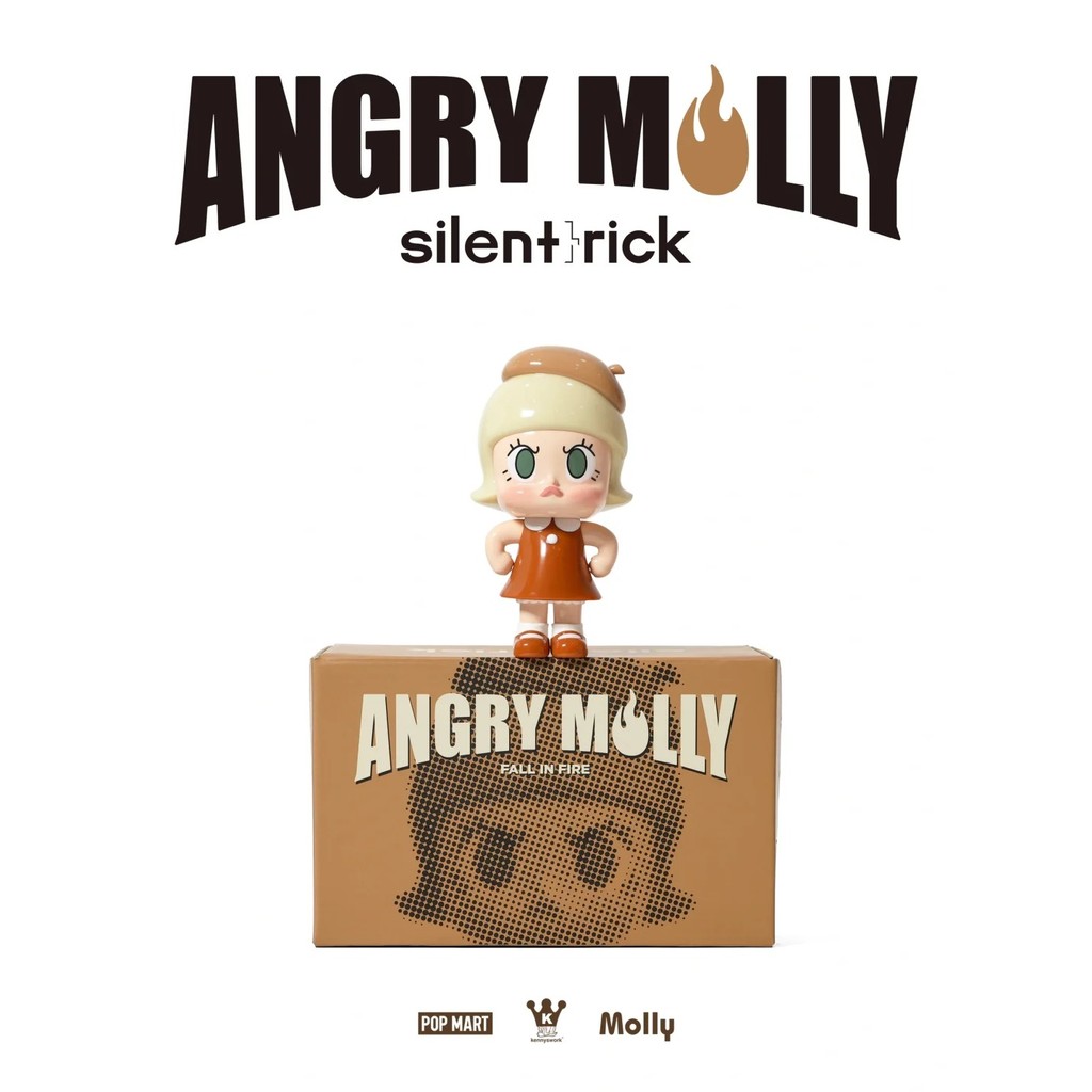 Popmart ของแท้ Angry MOLLY เซี่ยงไฮ้ PTS จำกัด "ไฟไหล" ทำมือแฟชั่น ...