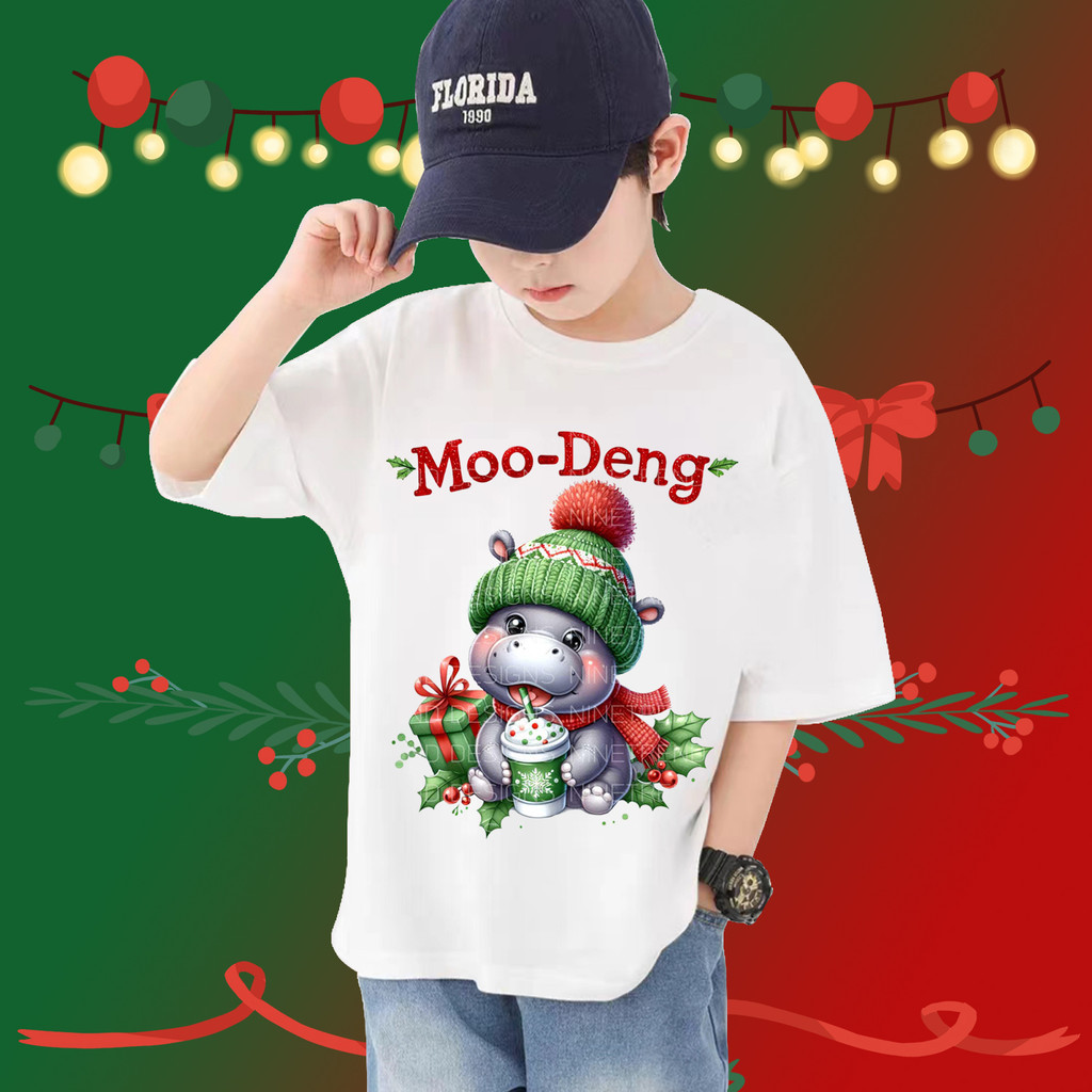 (จัดส่งตลอด 24 ชั่วโมง)KIDS PRINCESS Merry Christmas Moo Deng หมูเด้ง ...