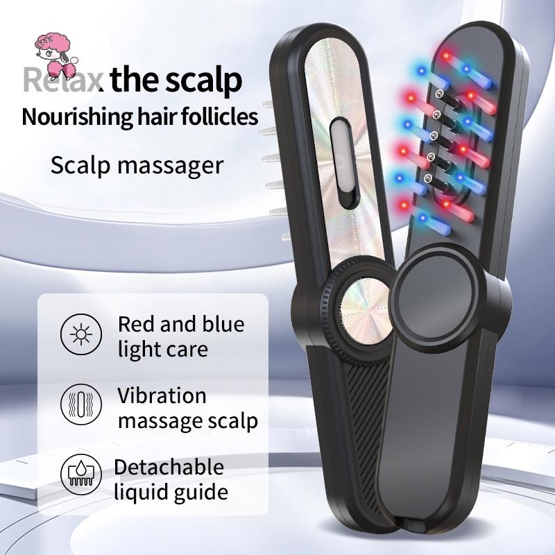 Grl หวีนวดไฟฟ้า Red Light Therapy Hair Growth นวดแปรงหนังศีรษะ Anti ...
