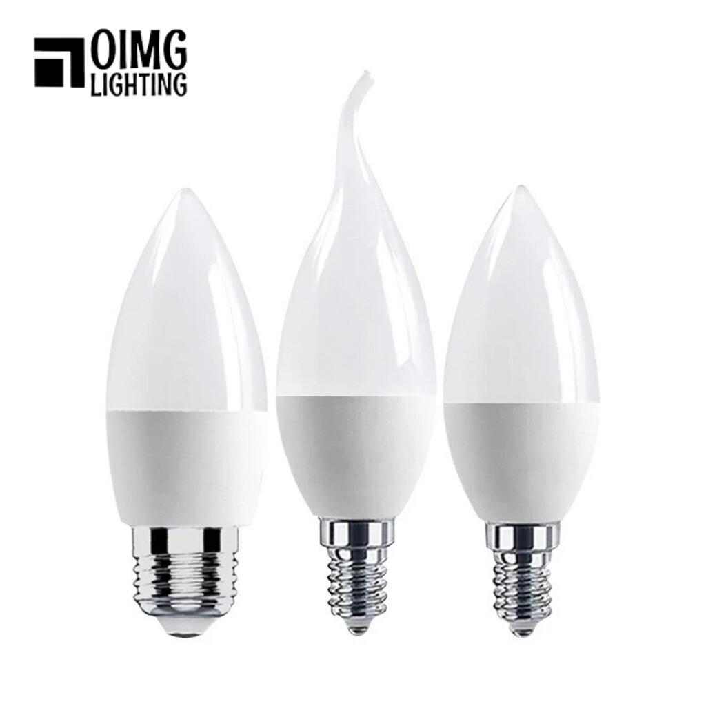 Oymg LED เทียนหลอดไฟเคล็ดลับ/หาง E12 E14 E27 Warm/แสงสีขาว 3W 5W 7W ตกแต่งบ้านจี้หลอดไฟ | Shopee ...