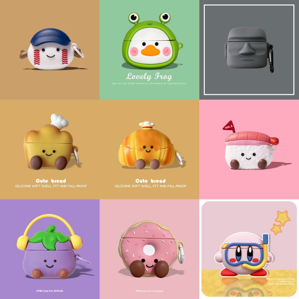 For HuaWei FreeBuds 6 Case Cute Toast Bread 3D Cartoon Silicone Soft ...
