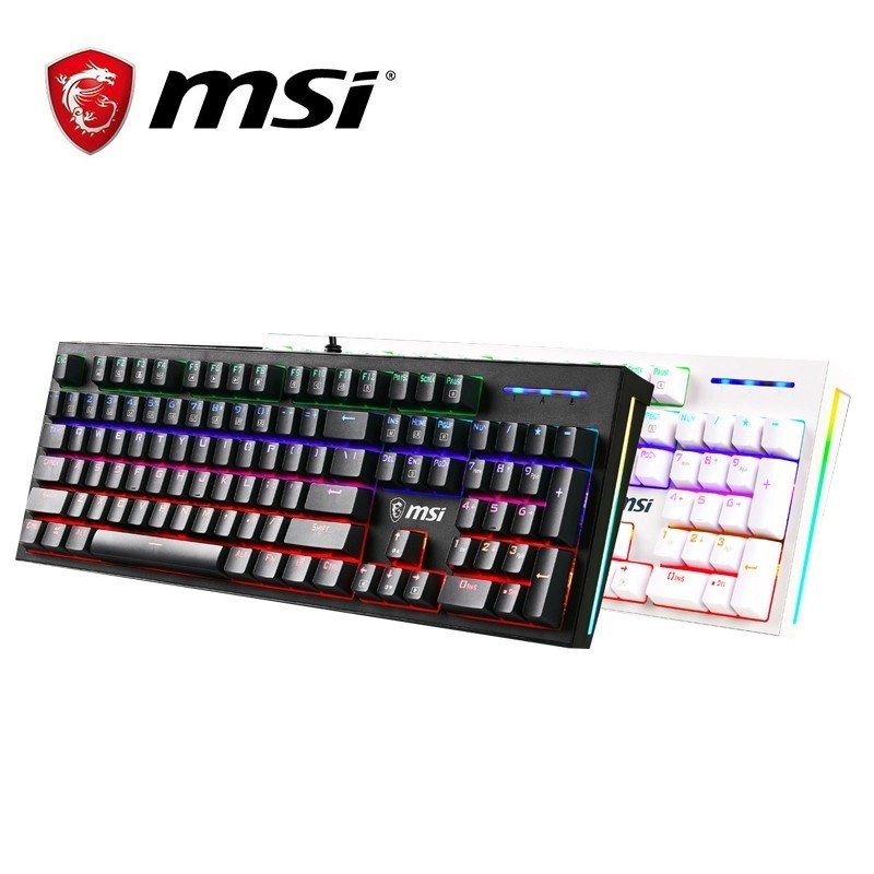 คีย์บอร์ดกลไก MSI GK50Z สวิตช์สีน้ำเงิน RGB สวิตช์สีแดง สำหรับเล่นเกม อีสปอร์ต สำนักงาน ...