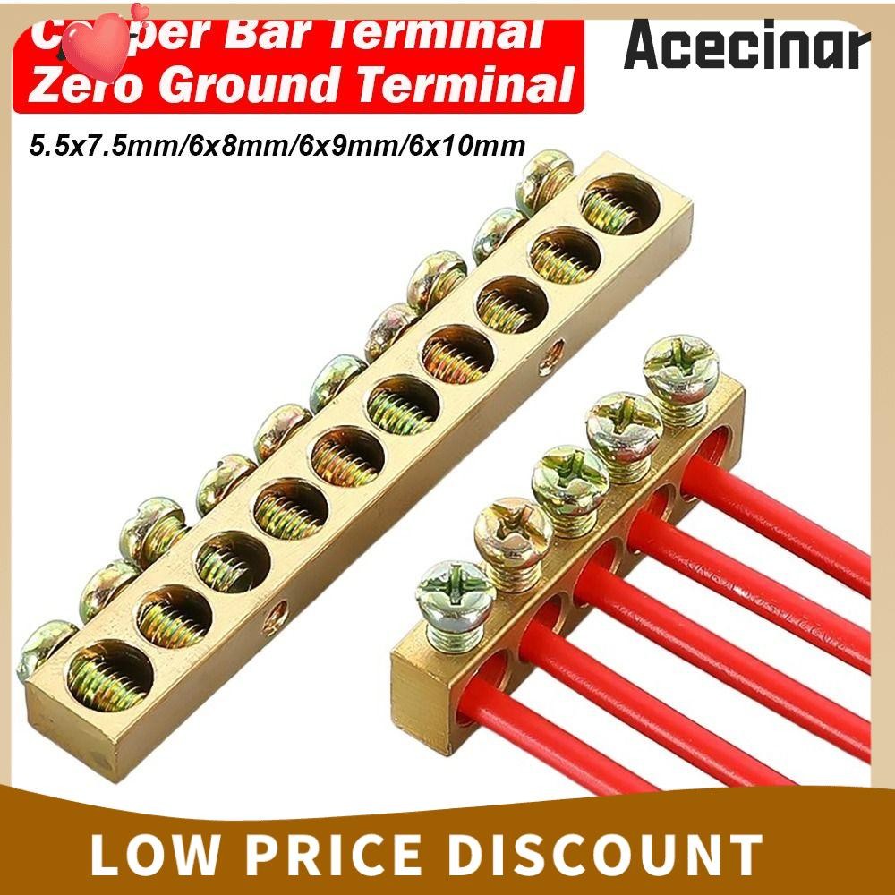 ACECINAR ขั้วต่อสายไฟ,เทอร์มินัลบาร์ทองแดงหลายสเปค,กล่องแยกสายดินพร้อม ...