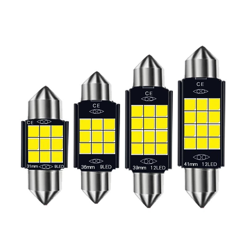 4 PC 31 มม.36 มม.39 มม.41 มม.หลอดไฟ LED C5W C10W C3W Super Bright รถโดมไฟ Canbus ภายในรถอ่าน ...