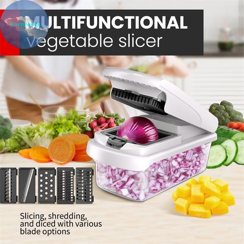 Warmwing 15 In 1 Multi-Functional Food Chopper คอนเทนเนอร์เครื่องตัดผัก ...