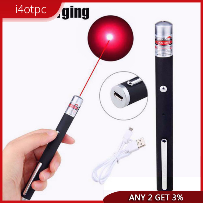 I4otpc เลเซอร์ที่มีประสิทธิภาพปากกา Usb ชาร์จ Laser-pointer Sight สําหรับการนําเสนอการสอนความ ...