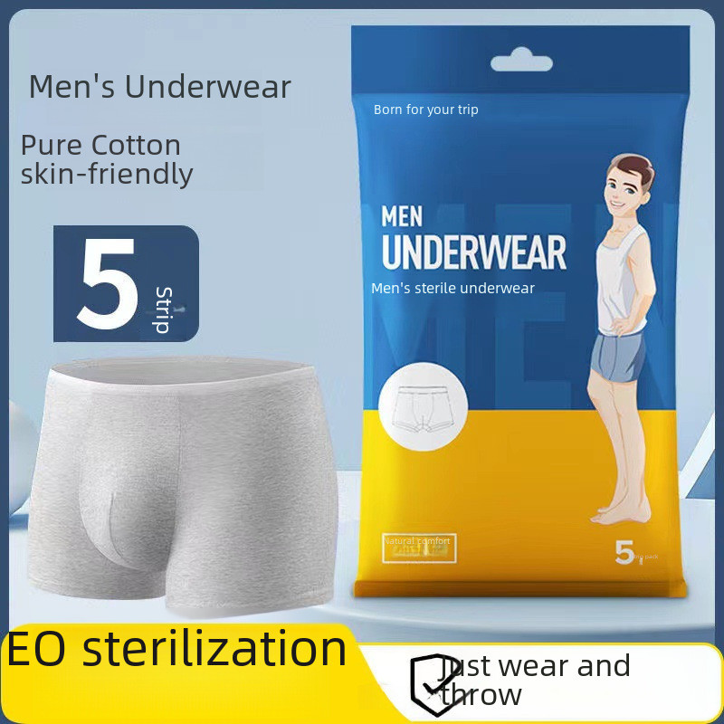 Hot Sale#Men's Disposable Underwear Men's Cotton Boxer Sterile Triangle ...