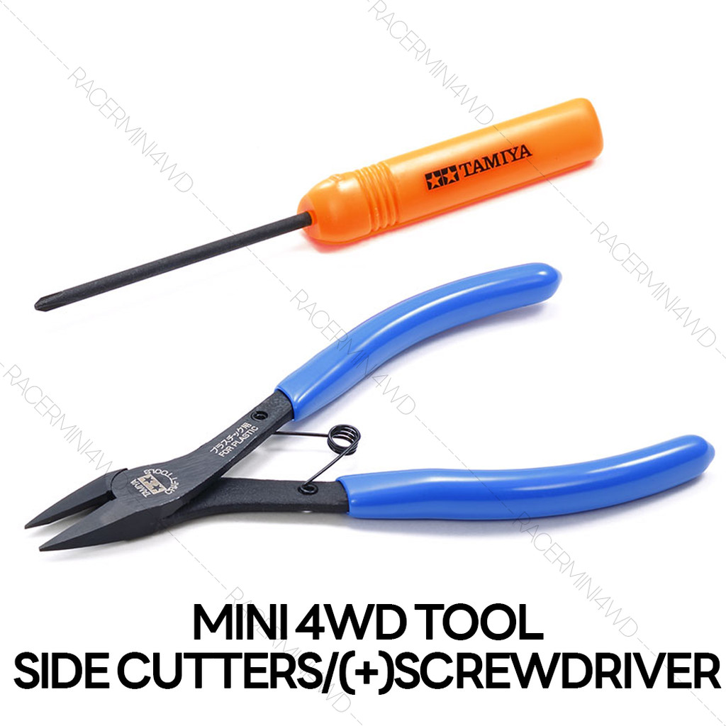 TAMIYA 74158 Mini 4WD Tools (Side Cutters,(+)Screwdriver) ชุดเครื่องมือ ...