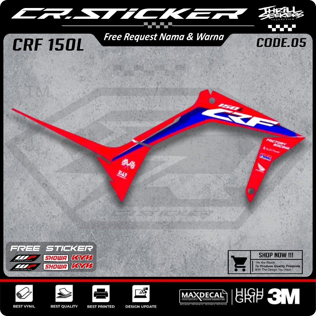 สติ๊กเกอร์ STRIPING CRF 150 L / STRIPING CUSTOM CRF 150 L SUREX ...