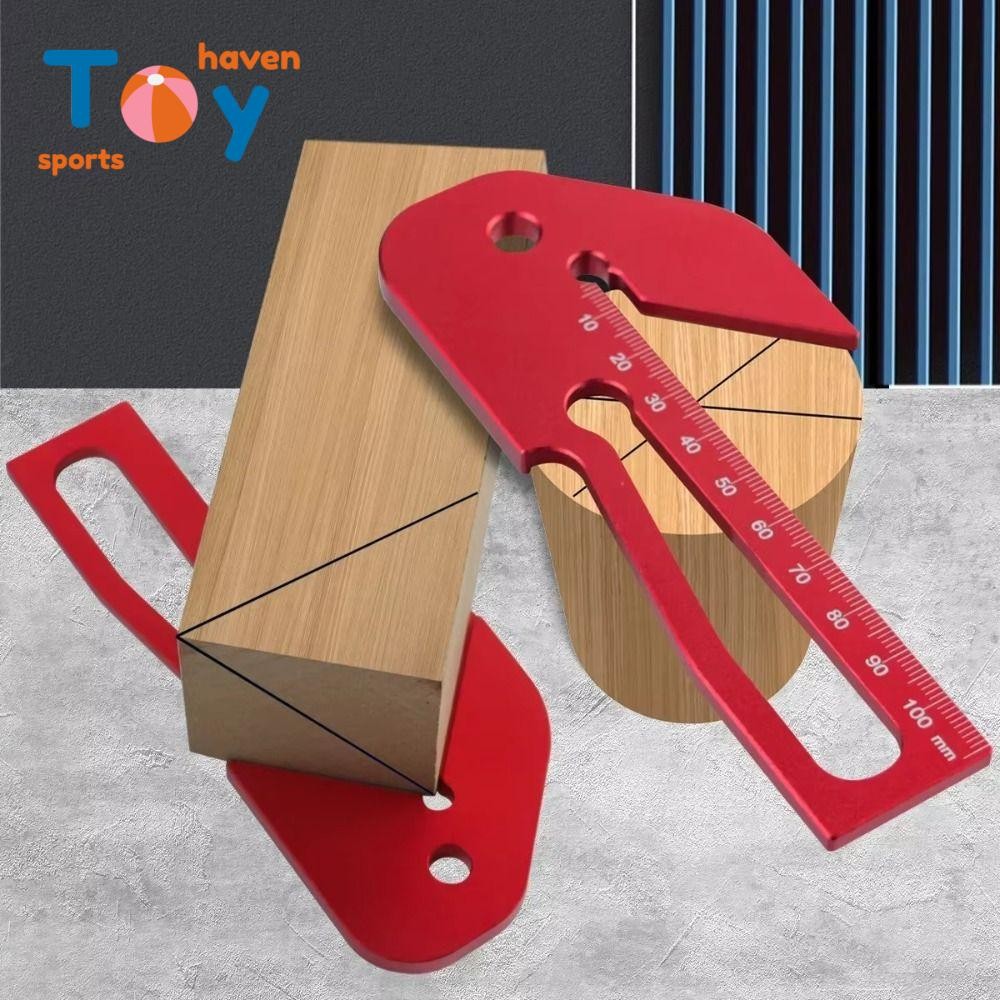 SPORTSHAVEN เครื่องวัดเส้นมุมขวา, ไม้บรรทัด Scibe กลาง 40/90 องศา, มัล ...