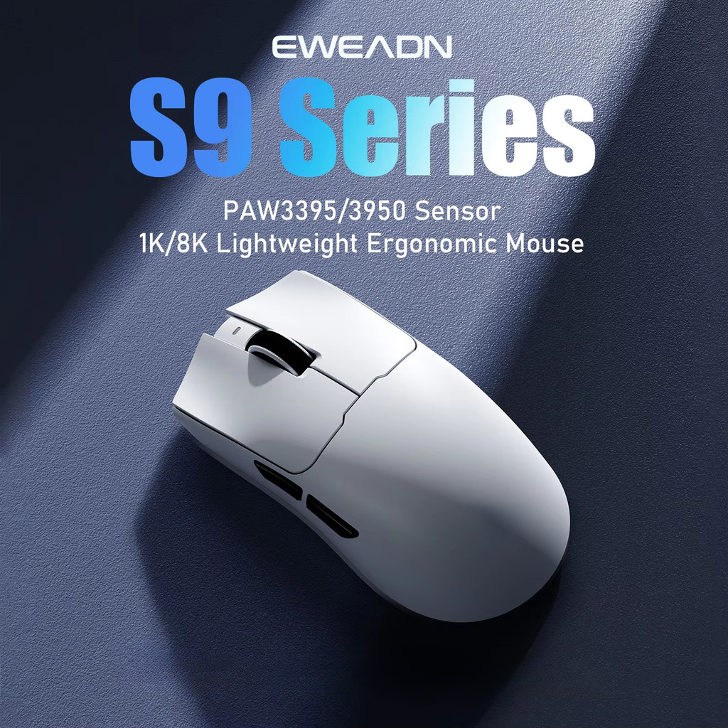 EWEADN S9 Pro/Ultra Wireless Gaming Mouse, การออกแบบ Pro น้ําหนักเบา Tri-Mode, เซ็นเซอร์ความ ...