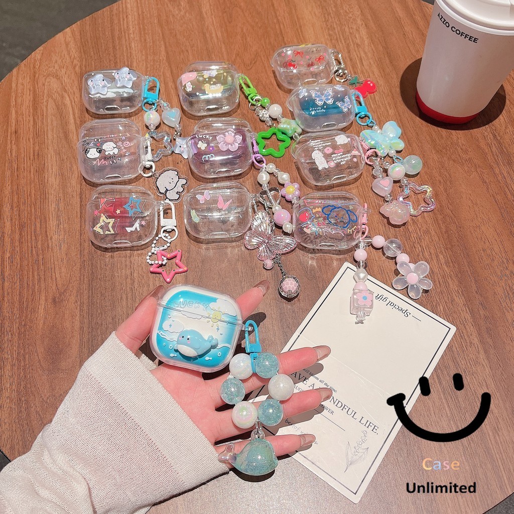 สําหรับ เหมาะGOOJODOQ J201 J206 เคส Case สําหรับ เคสหูฟังบุคลิกภาพ วาฬ ลูกสุนัข ดอกไม้ ดาว ...