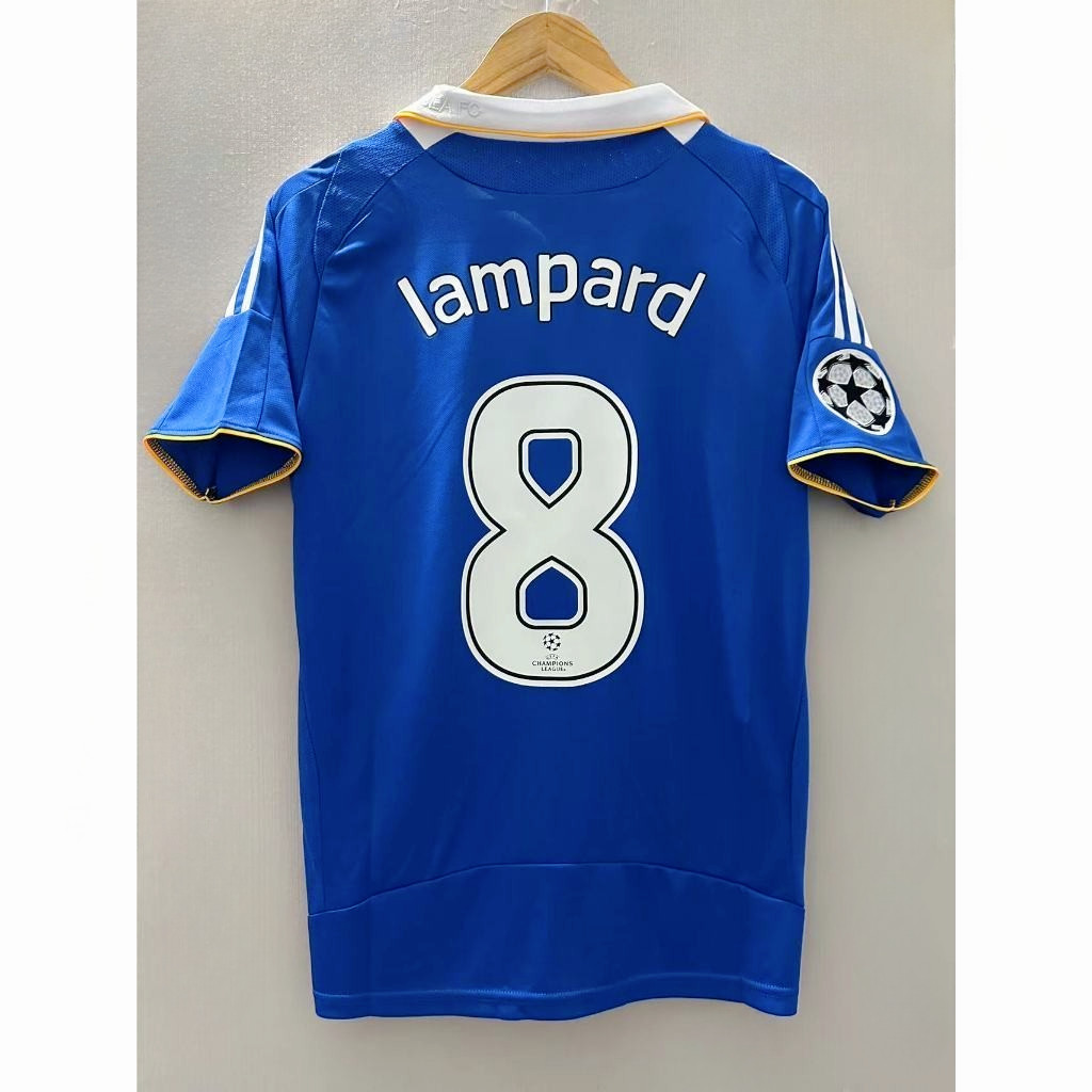 2008/09 เชลซี UCL LAMPARD DROGBA BALLACK คุณภาพสูง Home Retro ฟุตบอล ...