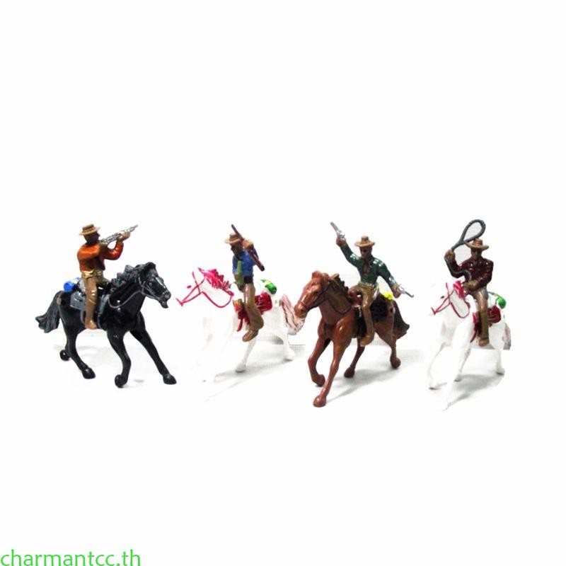 Charmantcc HO Scale Plastic Made Western Cowboy Model Kit ทาสีตัวเลข ...