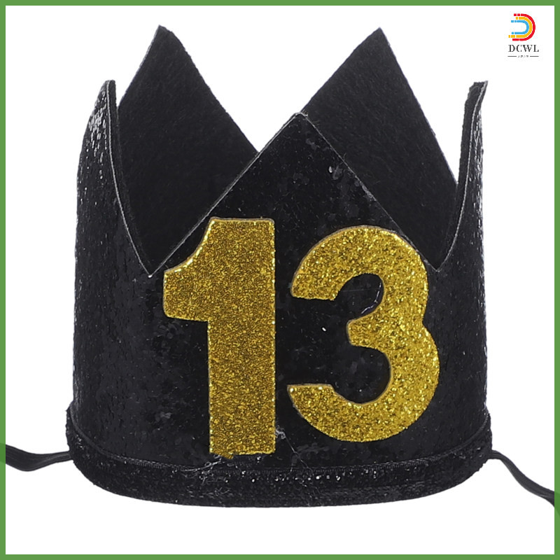 หมวกงานเลี้ยงวันเกิด 13th Crown Headbands เด็ก Happy ตกแต่ง Baby ...