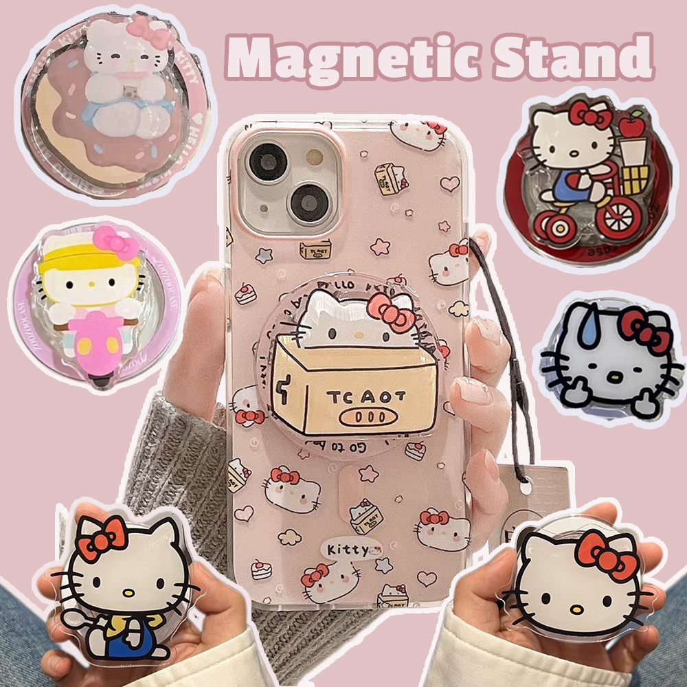 เกาหลี INS Kitty Cat โทรศัพท์แม่เหล็ก Griptok Grip Tok Stand โทรศัพท์ 16 Pro Max Samsung Griptok ...