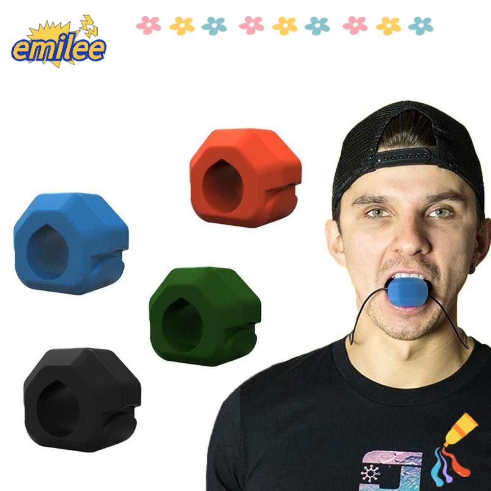 EMILEE Jawline Exerciser, BPA ฟรี Anti-stress Jaw Trainer, ซิลิโคน ...