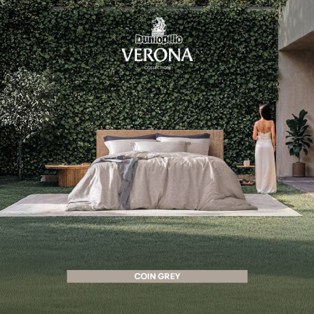 SB Design Square ชุดผ้าปู Dunlopillo 3.5 ฟุต 3 ชิ้น (ไม่รวมนวม) VERONA VRN-01 (COIN GREY ...