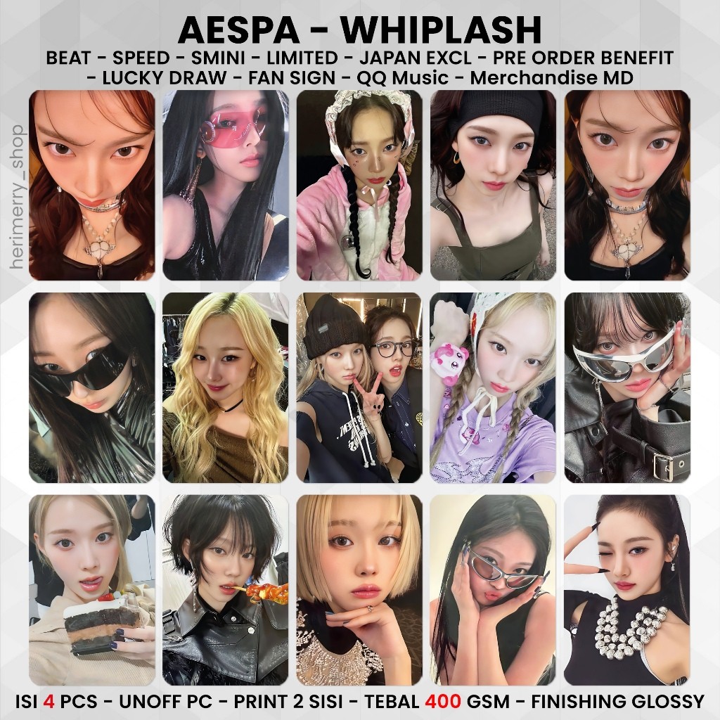 (CONTENTS 4 ชิ้น) AE*5P4 WHIPLASH Photocard - การ์ด PC Photocard Kpop ...