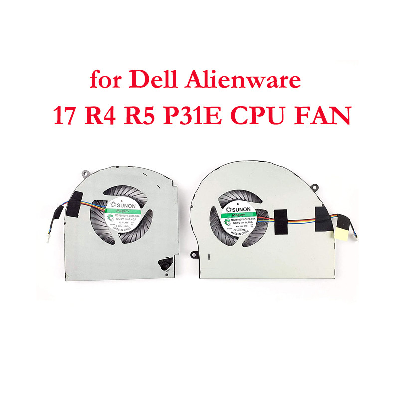 พัดลมระบายความร้อน CPU GPU เข้ากันได้กับ Dell Alienware 17 R4 17 R5 ...