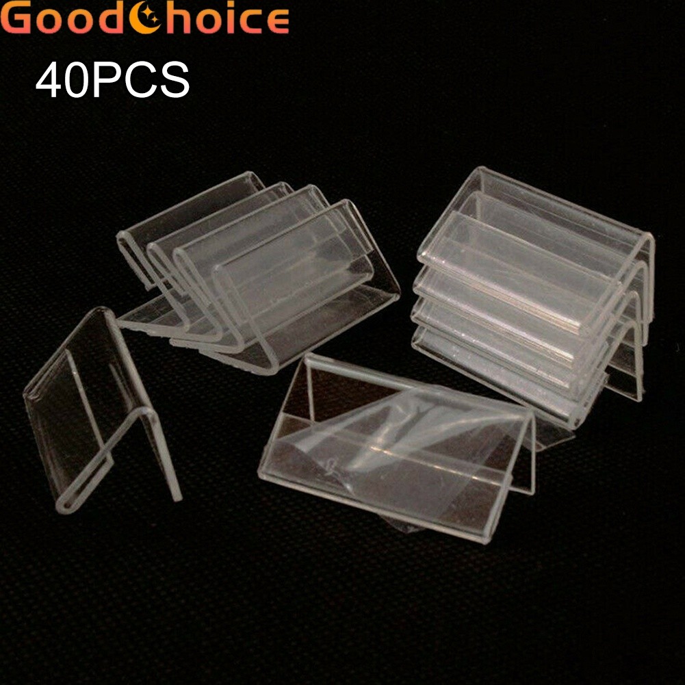 Good40x Mini Acrylic Sign Display Holder Name Card Tag Label Stand ...