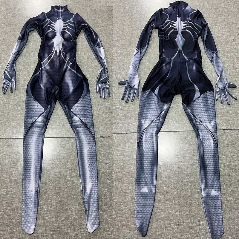 Female Spider-Woman Madame Web Cosplay Costumes Superhero Zentai Suit ...