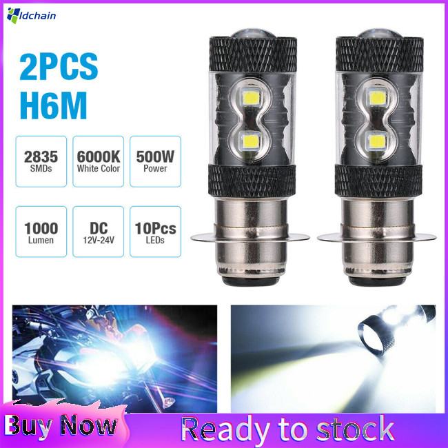 ลดราคา! 1 คู่ H6/p15d 10smd 50w H6m รถจักรยานยนต์หลอดไฟ Led 1000lm ...