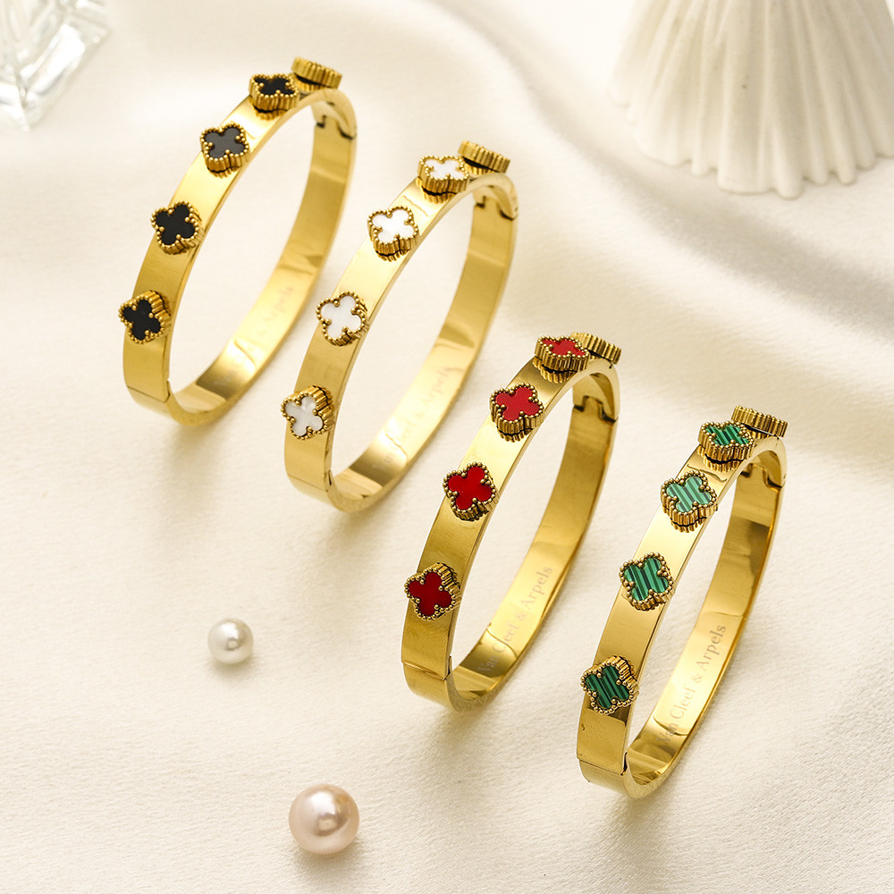 Casual Van Cleef&Arpels สร้อยข้อมือกําไลข้อมือที่ละเอียดอ่อน Hollow ...