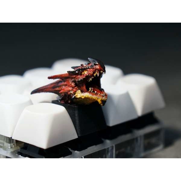 keyboard keycaps Monster Hunter Silver Fire Dragon Keycaps คีย์บอร์ด ...