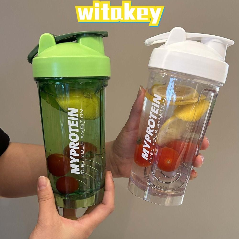 Witakey ขวดน้ําเชคเกอร์, อุปกรณ์ออกกําลังกายพร้อมที่จับถ้วยดื่ม, สไตล์ INS 601-700ML ขวดน้ํา ...