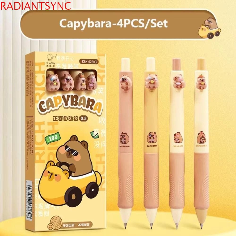 Radiantsync 4PCS Capybara Panda ดินสอกด, ความงามดูดี 0.5 มม. ดินสอ ...