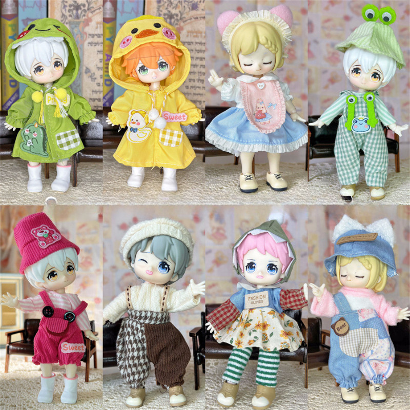 Ob11 เสื้อผ้าตุ๊กตา Fit ถึง 16 ซม. ตุ๊กตาสําหรับ 1/12 1/8 Bjd ตุ๊กตาอุปกรณ์เสริมแต่งตัวของเล่น ...