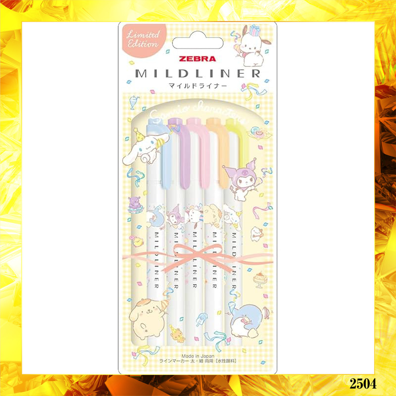 ชุดปากกาเน้นข้อความ Zebra Mildliner - Sanrio Edition 5 สี Natural ...