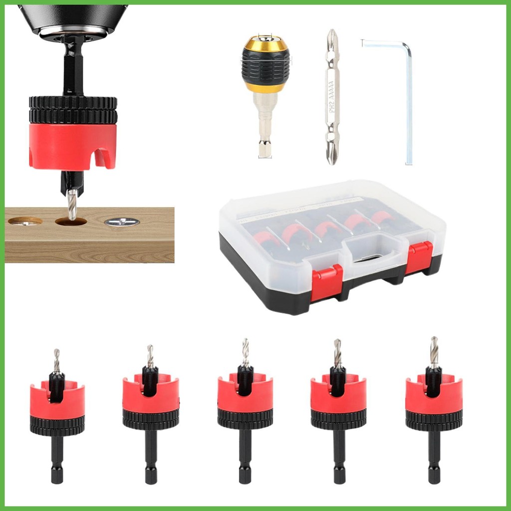 Countersink Bits สําหรับ 7X ปรับความลึก Hex Shank ชุด Heavy Duty ...