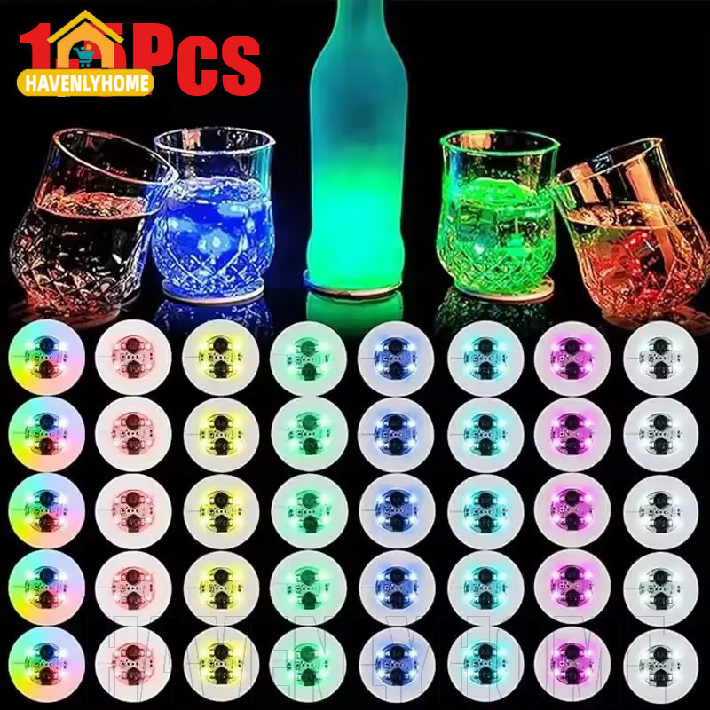 1-5 ชิ้น LED Luminous Coaster สติกเกอร์ - KTV Bar Party ถ้วยเครื่องดื่ม ...