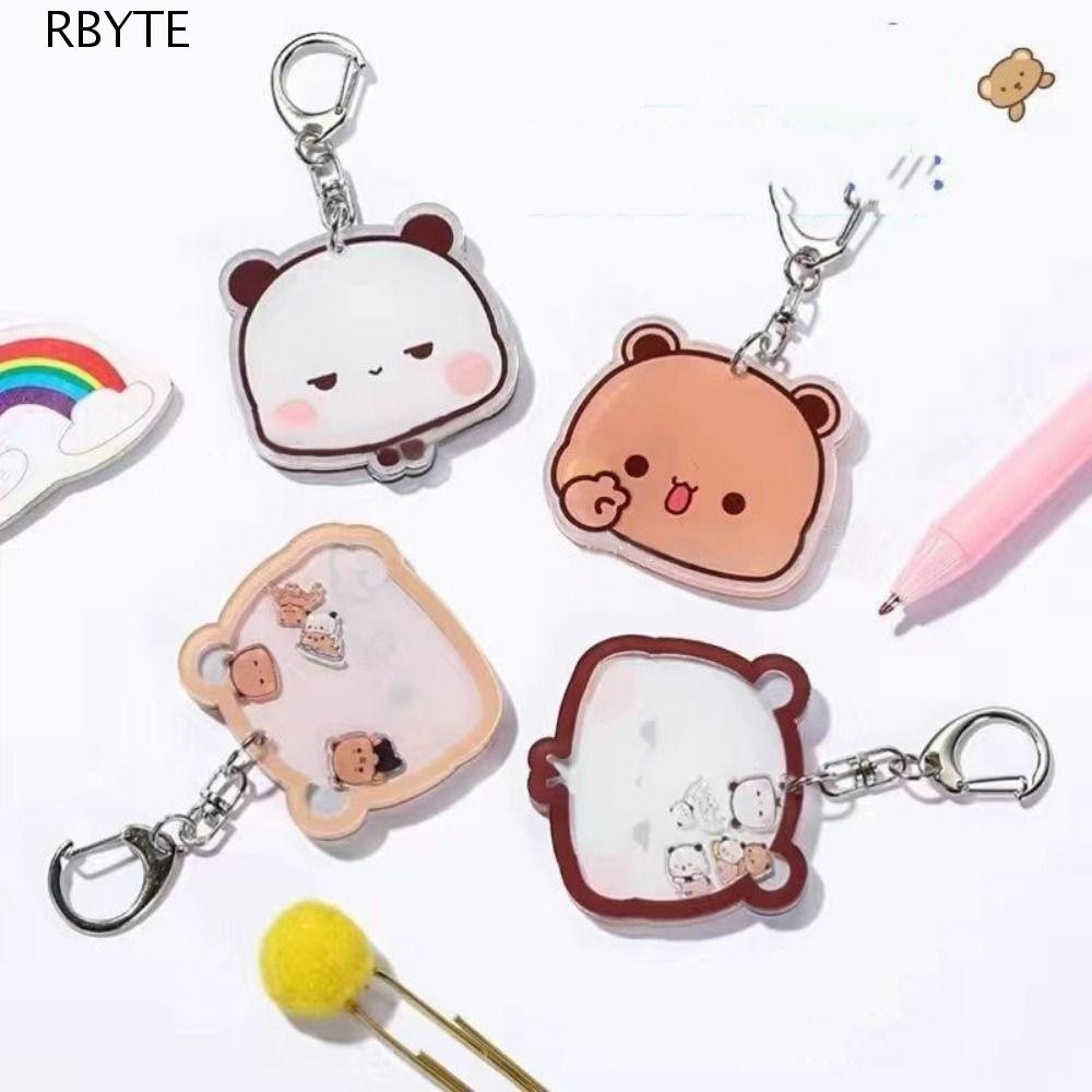 RBYTE Bubu Dudu Panda Bear พวงกุญแจ, อะคริลิค Shake Mini ตุ๊กตา Bubu ...