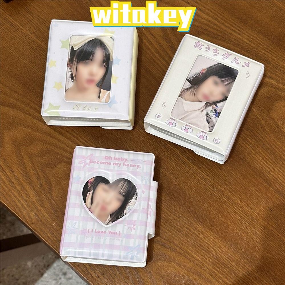 อัลบั้มที่ใส่การ์ด WITAKEY, สมุดสะสมการ์ดไอดอล 3 นิ้วการ์ตูน, ของขวัญฝาครอบป้องกันภาพขนาดเล็ก ...