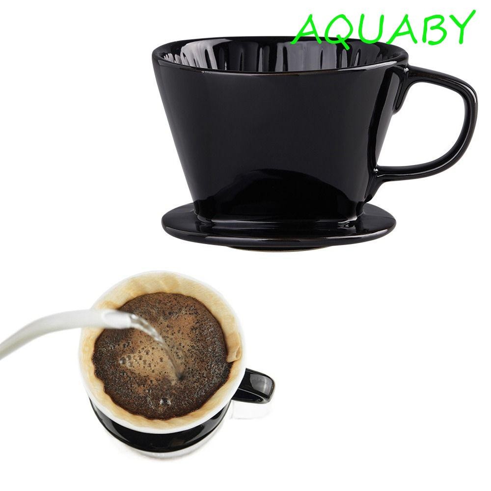 เครื่องชงกาแฟ AQUABY Over, Reusable Flat Bottom Pour Over Coffee Filter ...