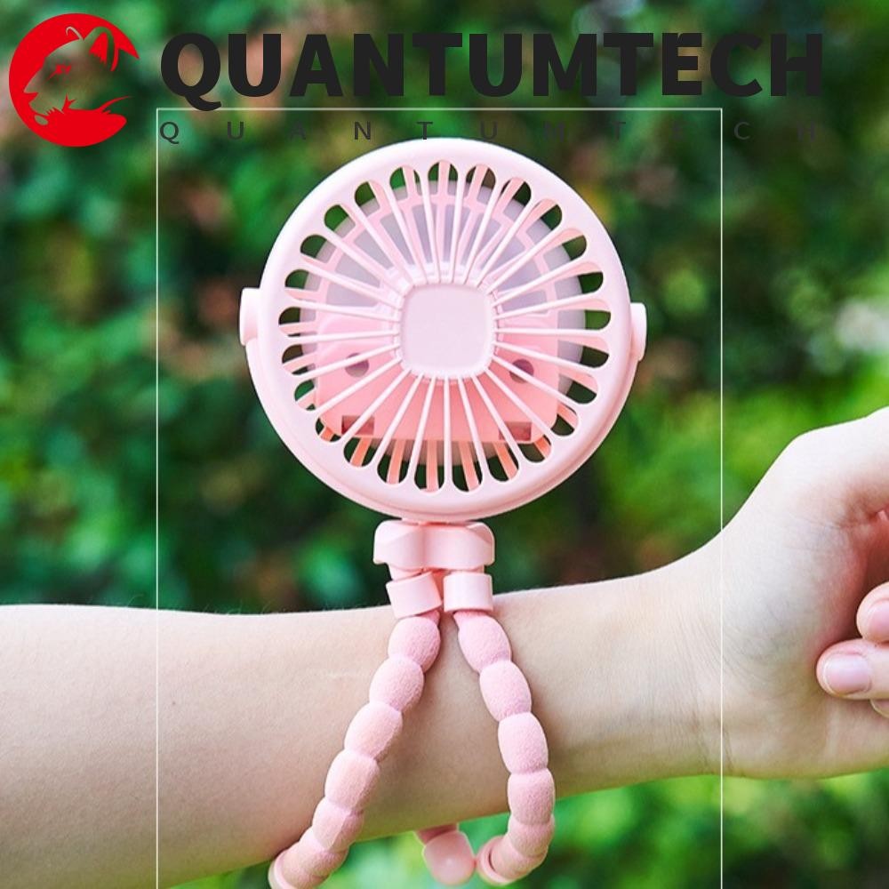 QUANTUMTECH พัดลมรถเข็นเด็ก, พัดลมสําหรับรถเข็น USB ชาร์จพัดลมกลางแจ้งแบบพกพา, เครื่องมือทําความ ...