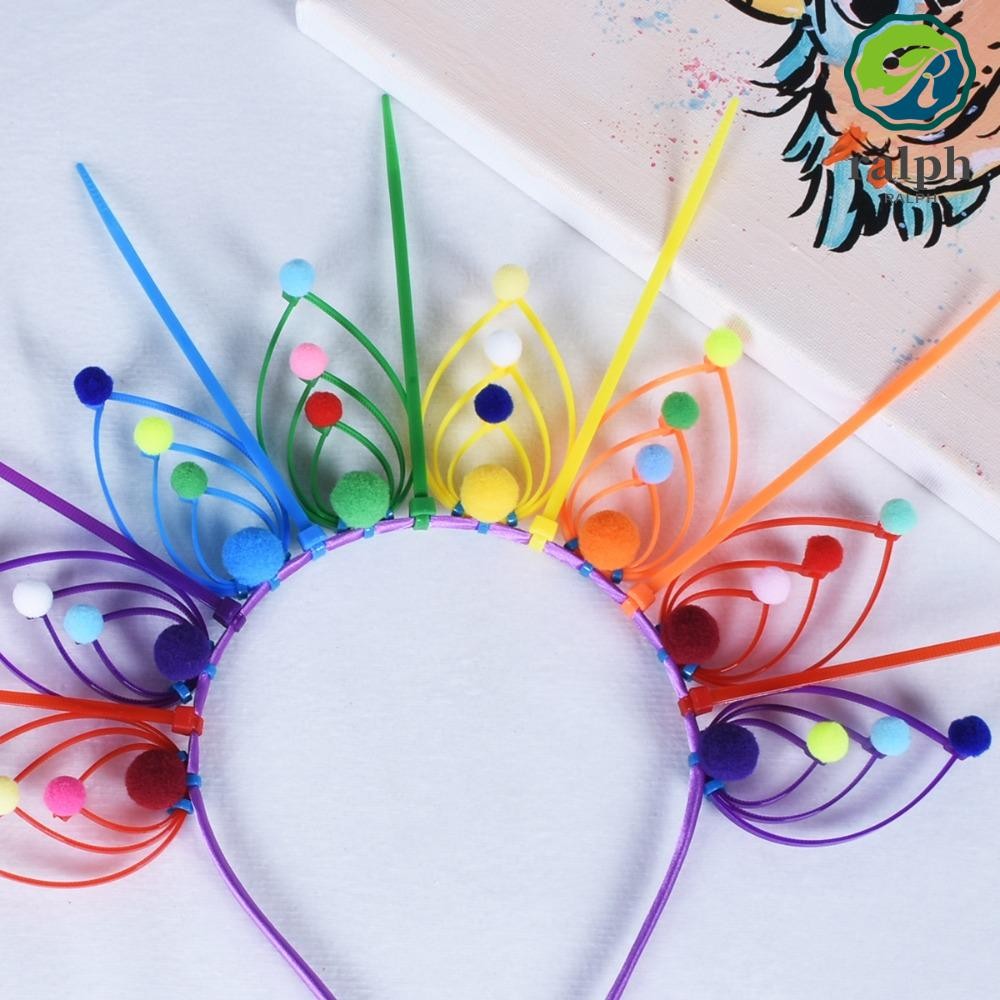 RALPH ห่วงผมดอกไม้สีสันสดใส, ที่คาดผมสีรุ้ง Aureole Sun, Headpiece ...
