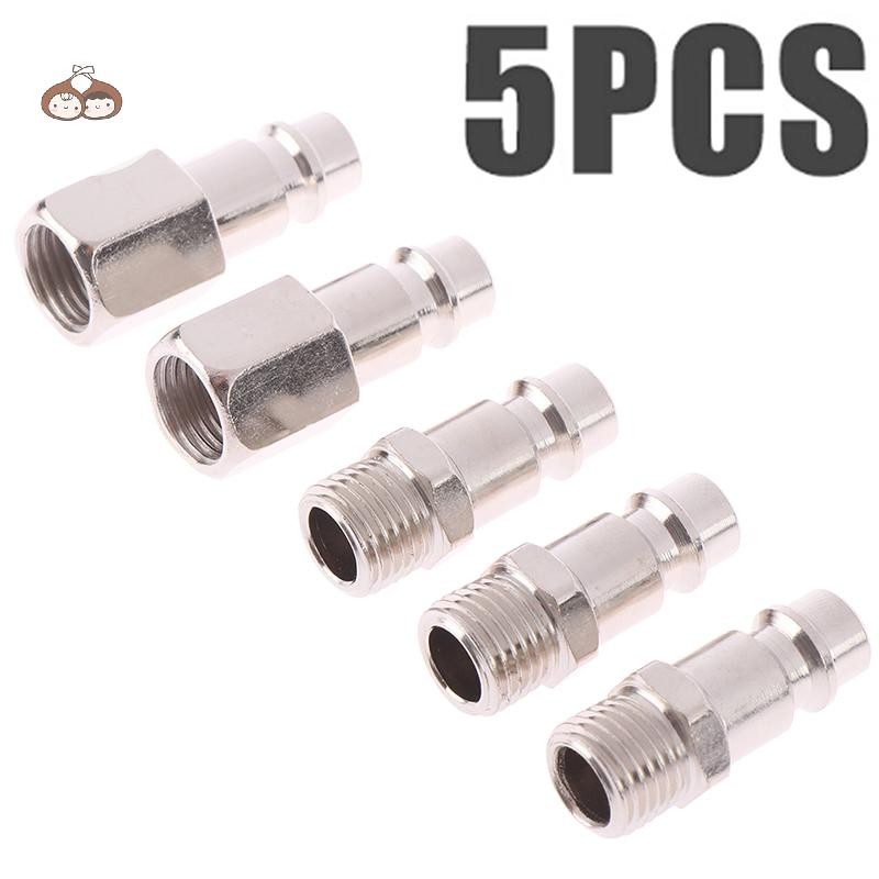 BEF 5 ชิ้น 1/4 "bsp femal/ชาย airpressor connectors อุปกรณ์ปลดเร็ว TH ...