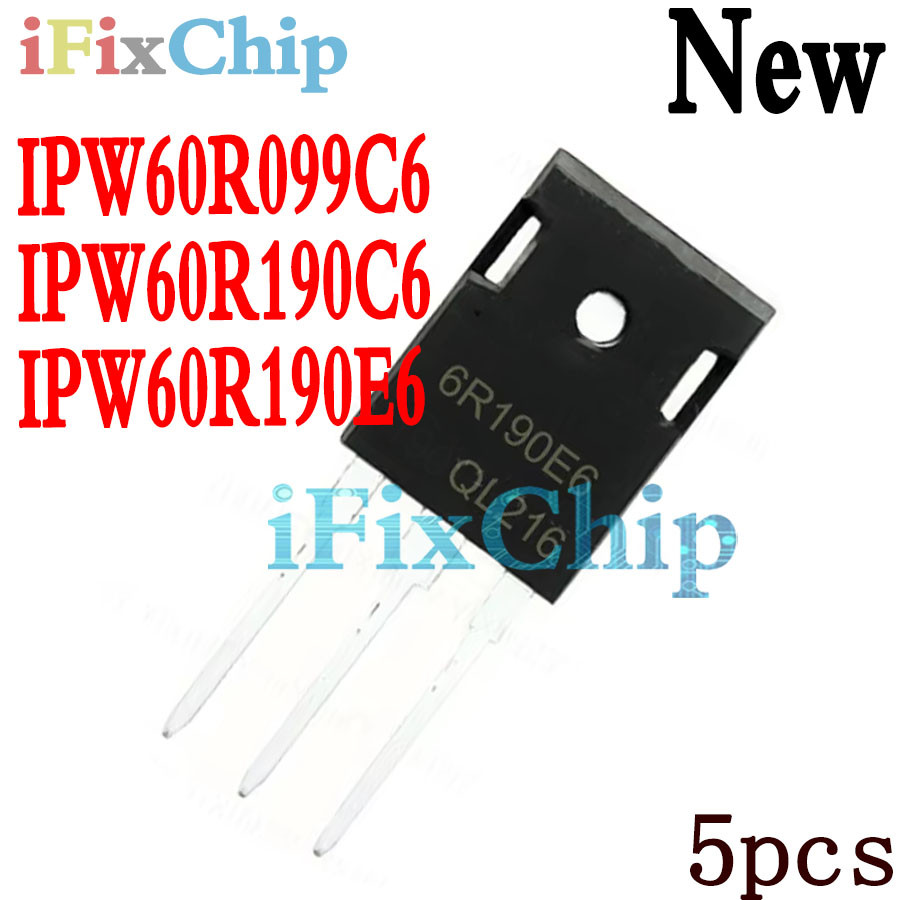 5pcs ยี่ห้อใหม่ 6R190E6 TO247 IPW60R190E6 IPW60R099C6 6R099C6 Ipw60r099 ...
