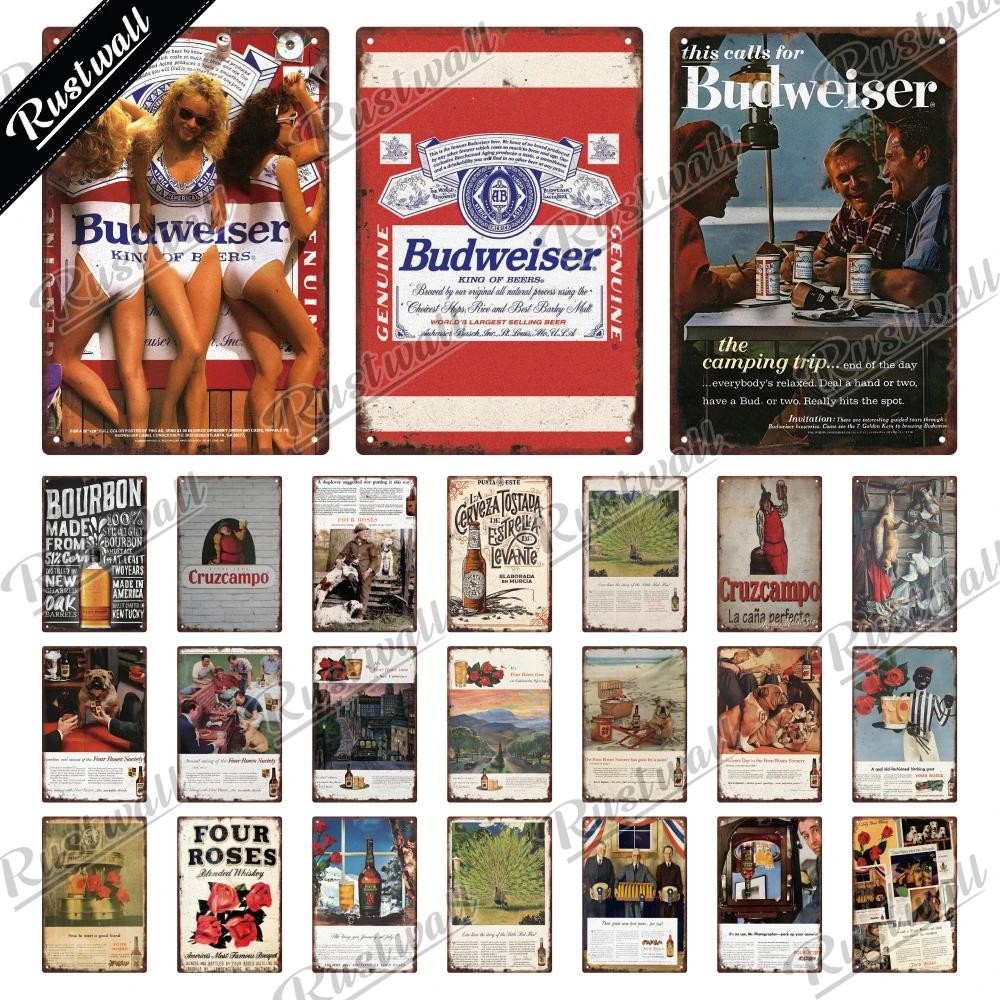Vintage Rust Beer ยี่ห้อป้ายผนังโลหะเหมาะสําหรับ Man Cave หรือ Pub Decor x นิ้วที่ไม่ซ้ํากัน ...