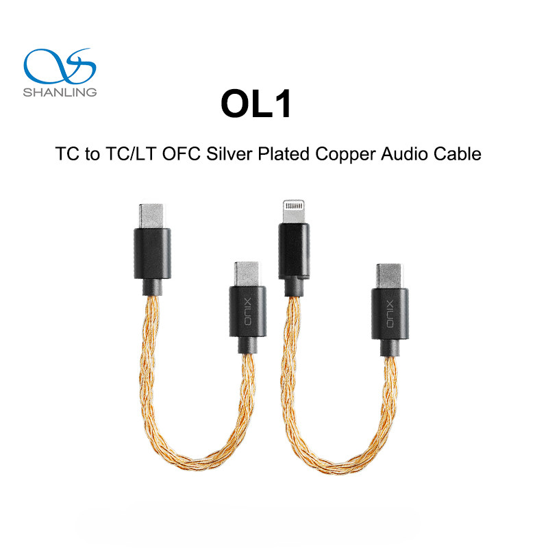 Shanling ONIX OL1 TC to TC/LT OFC ชุบเงินทองแดงสายสัญญาณเสียงสําหรับ ...