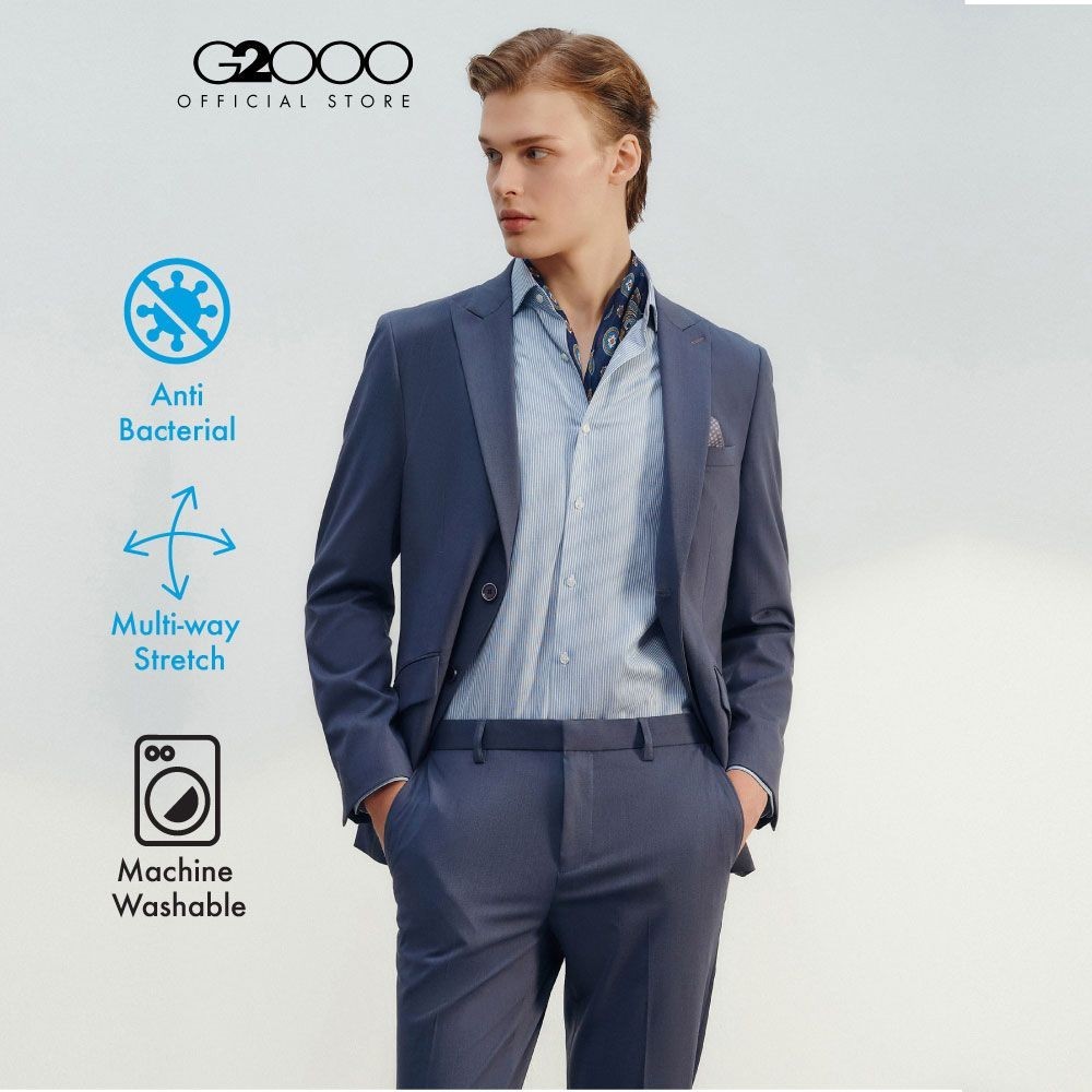 G2000 เสื้อสูทสำหรับผู้ชาย ทรง Slim Fit รุ่น 4611313372 GREY | Shopee Thailand