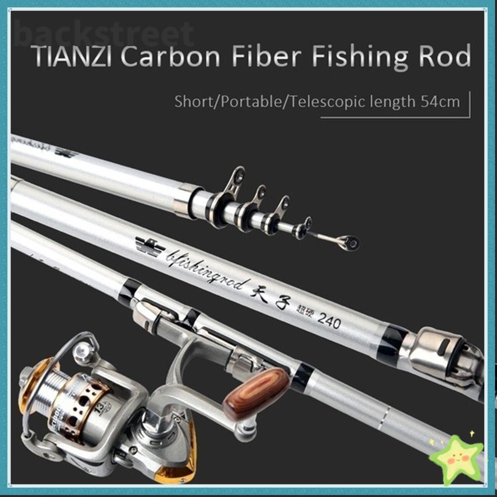 BACKSTAGET Telescopic Fishing Rod แบบพกพา Spinning Reel Ultralight ...