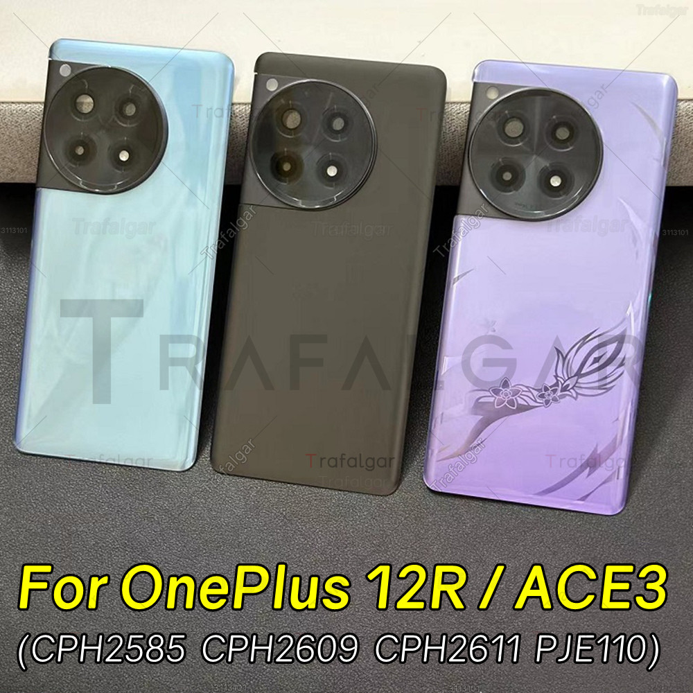 แบตเตอรี่แก้วปกหลังสําหรับ Oneplus 12R ACE3 5G ด้านหลังแผงประตูกรณี ...