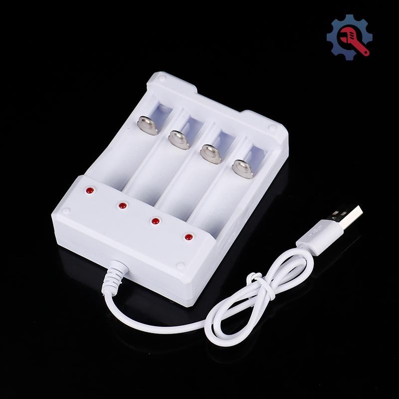 [GEX] 4 ช่อง USB Fast Charging AAA และ AA Battery Charger Short Circuit Protection [TH] | Shopee ...