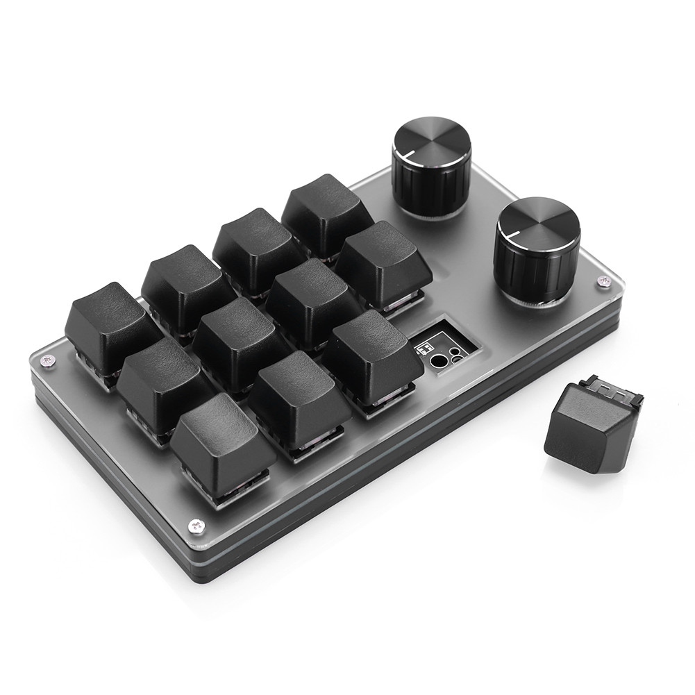 [colog.th] 12 Key 2 Knob Programming Macro Custom Knob Keyboard Mechanical Hotswap Macropad ...