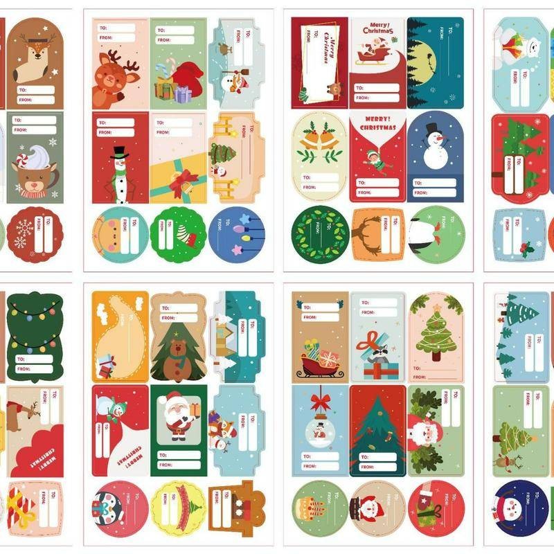 ซม.2108002 สติกเกอร์ของขวัญคริสต์มาสข้ามพรมแดนสติกเกอร์การ์ดอวยพรสติกเก ...